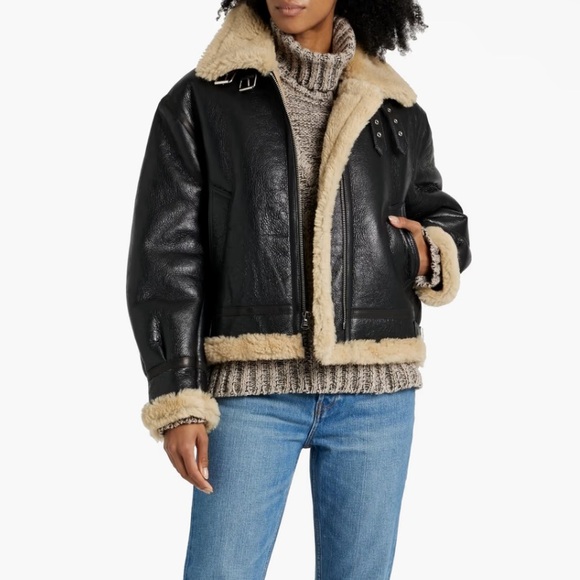 Re/Done | Jackets & Coats | Nwt Redone Shearlinglined Leather Jacket ...